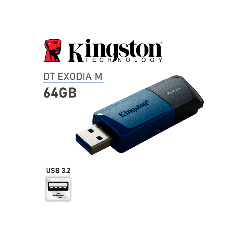 MEMORIA USB 64GB KINGSTON DT EXODIA M – Protajama